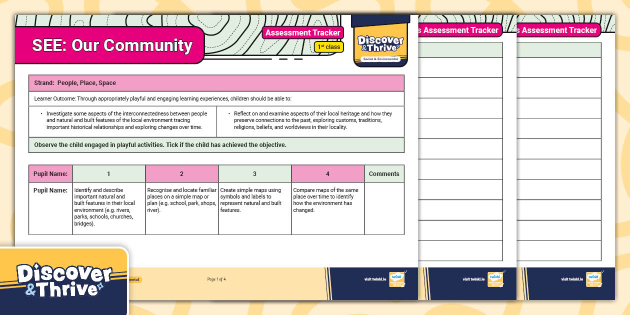 SEE Assessment Tracker for 1st Class (teacher made) - Twinkl