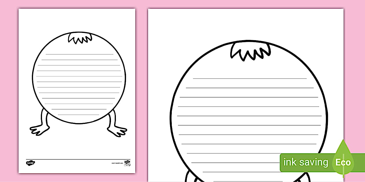 Alien Writing Template (Teacher-Made) - Twinkl