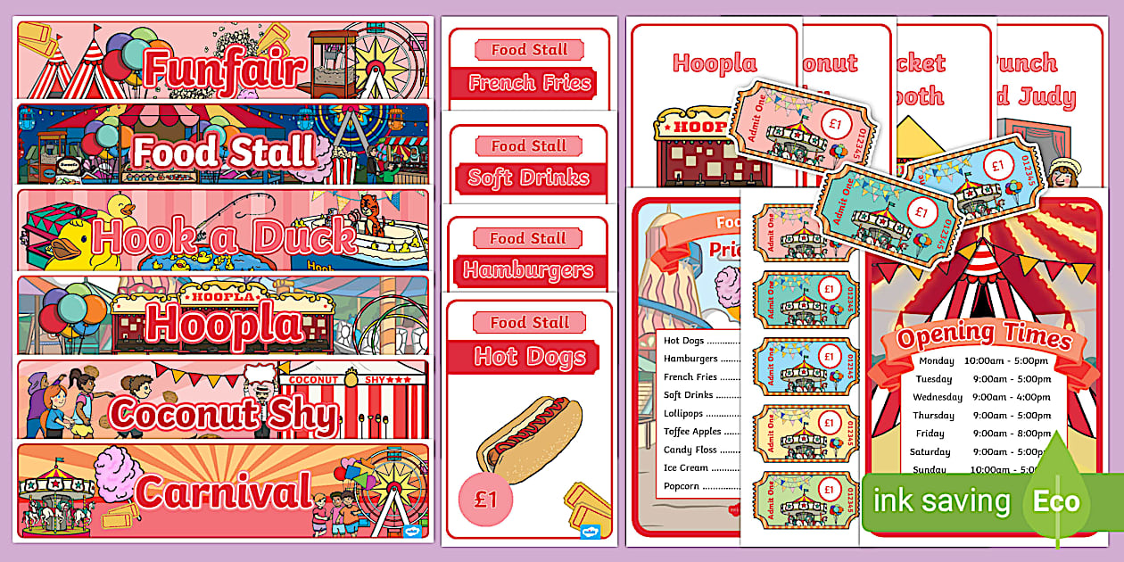 QLD The Fairground Role Play Pack (teacher made) - Twinkl