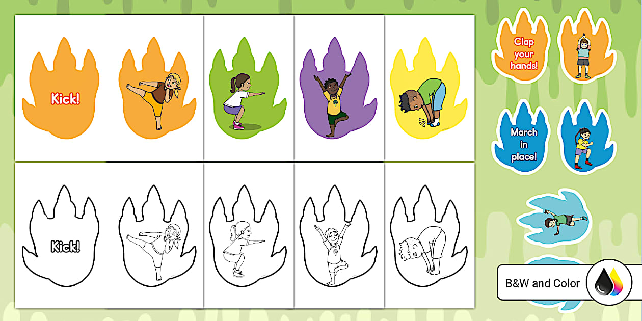 Monsters Gross Motor Hopscotch Activity - Twinkl