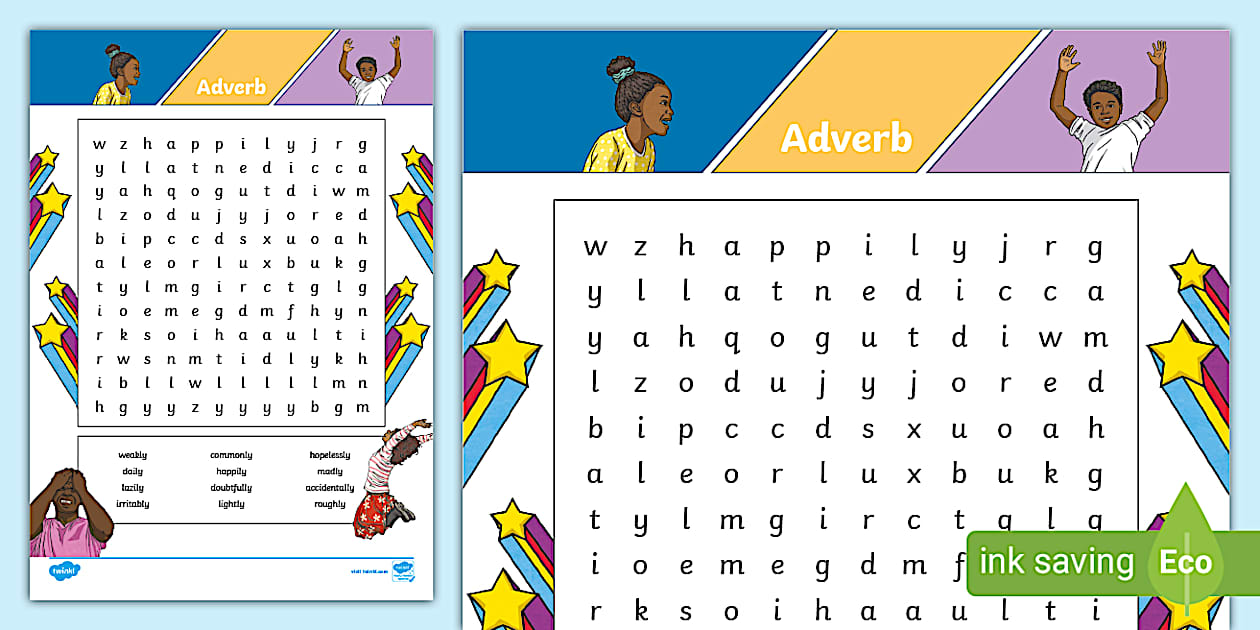 Caribbean Adverb Word Search