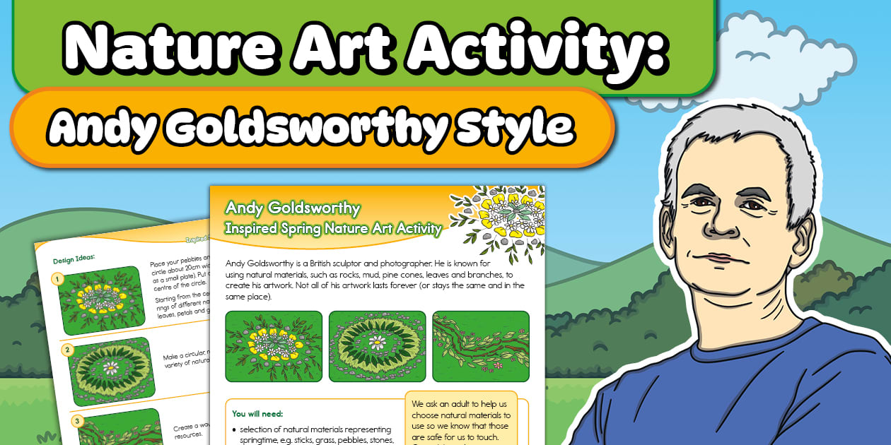 Nature Art Activity: Andy Goldsworthy Style