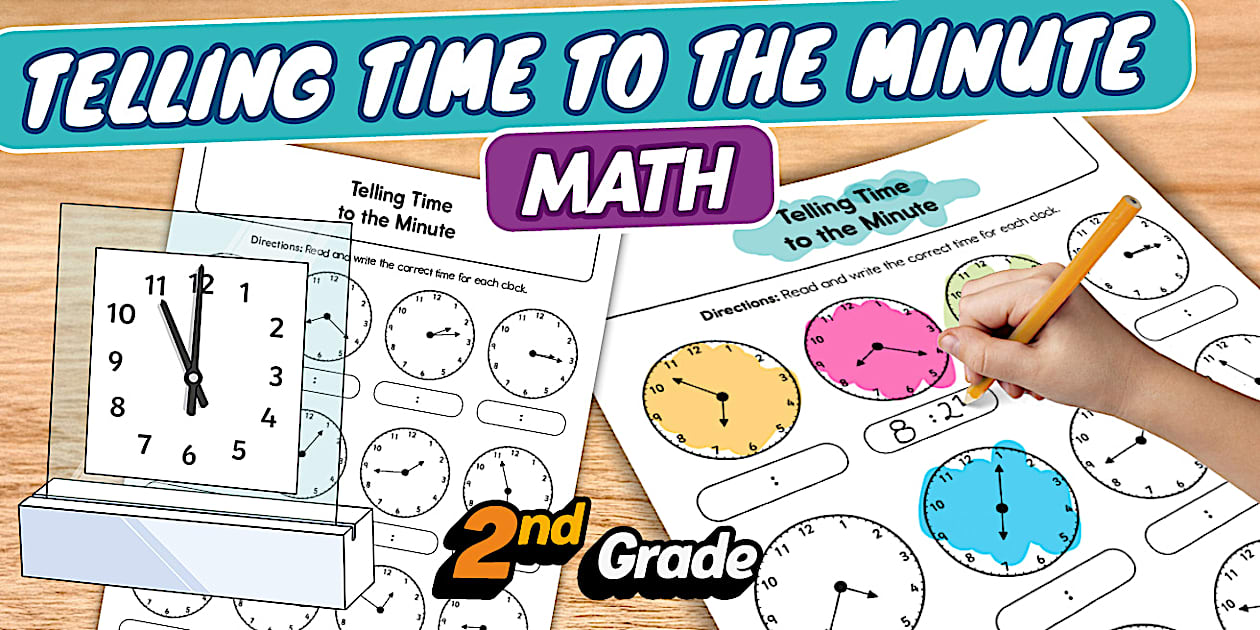 Second Grade Telling Time Worksheets | Twinkl USA - Twinkl