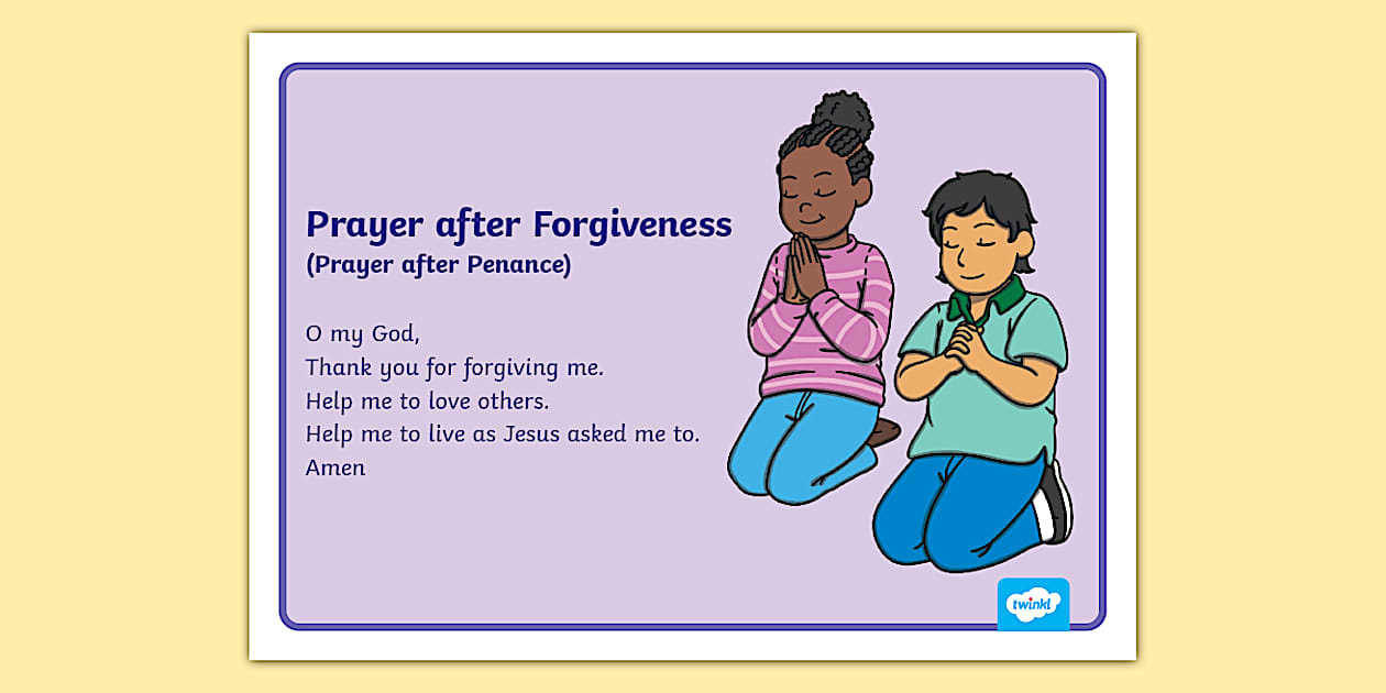 Prayer after Sacrament of Penance Prayer Display Poster