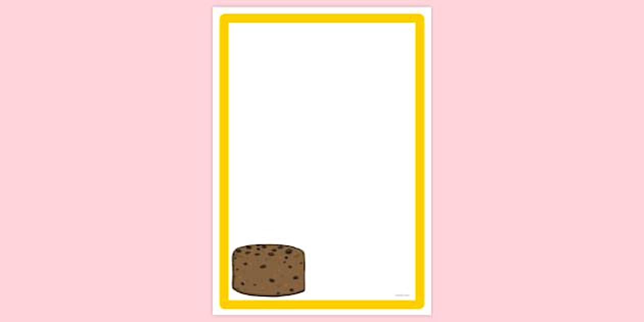 Simple Blank Fruit Cake Page Border | Page Borders | Twinkl