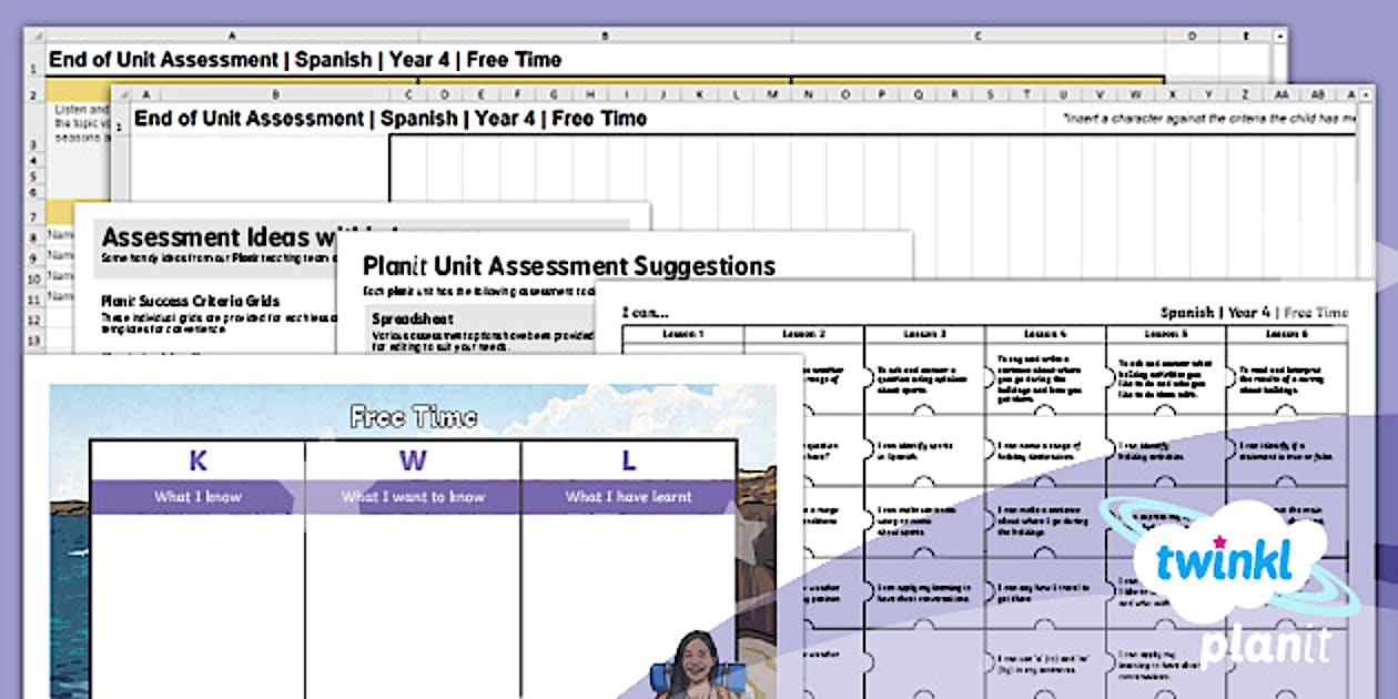 👉 PlanIt Year 4 Spanish Assessment: Free Time - Twinkl
