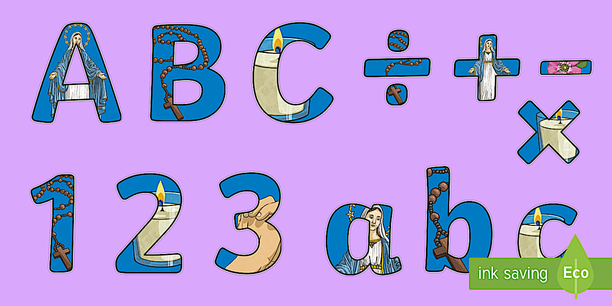 Mary Display Lettering (Teacher-Made) - Twinkl