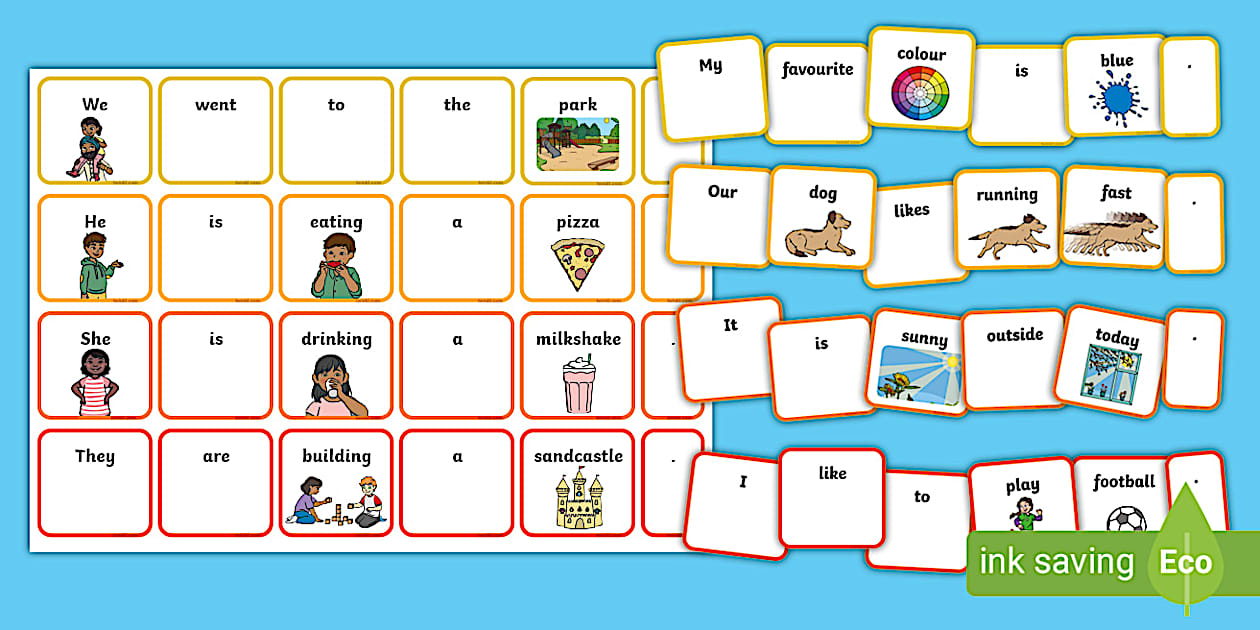 Sentence Building Cards EAL - Twinkl