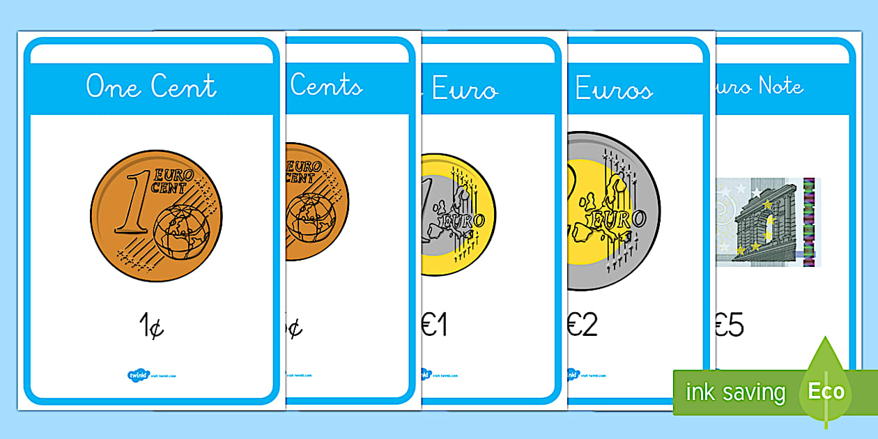 Euros Word and Picture Flashcards English/Spanish - Twinkl