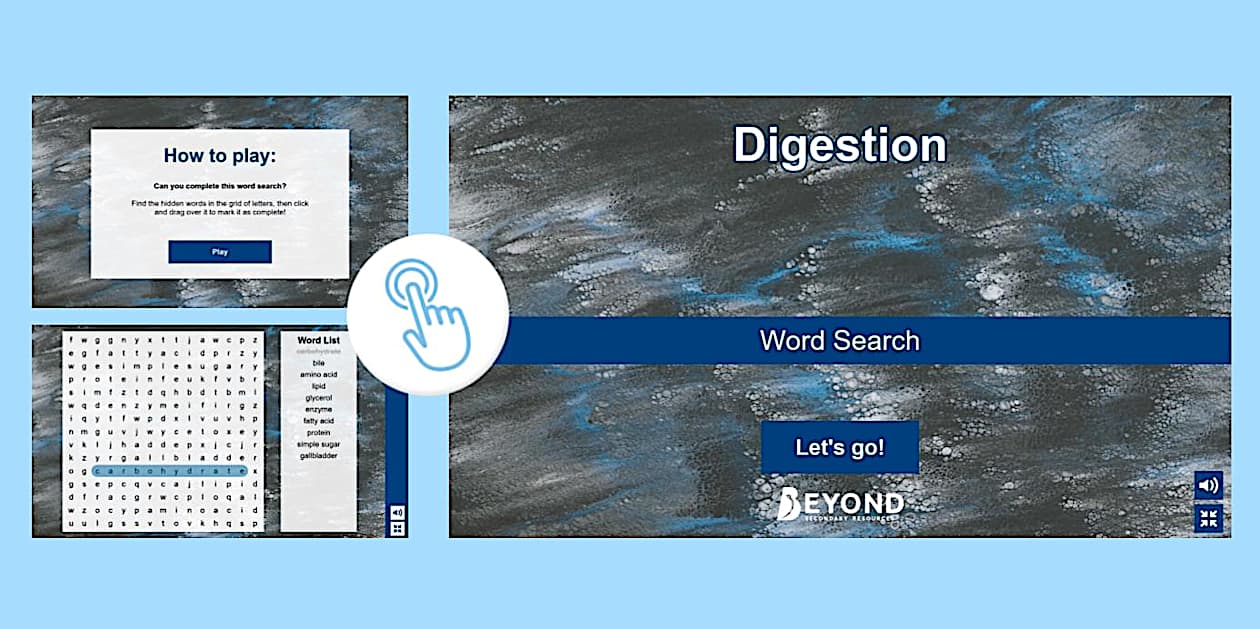 Digestion Word Search Activity Composable (teacher made)