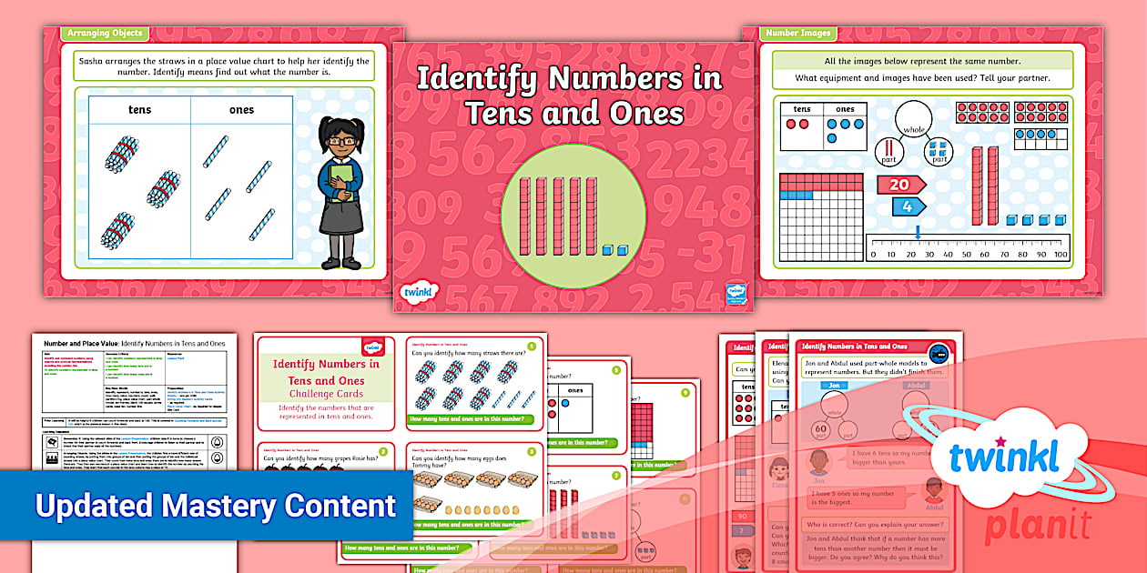 👉 Y1 Identify and Represent Numbers to 100 PV within 100