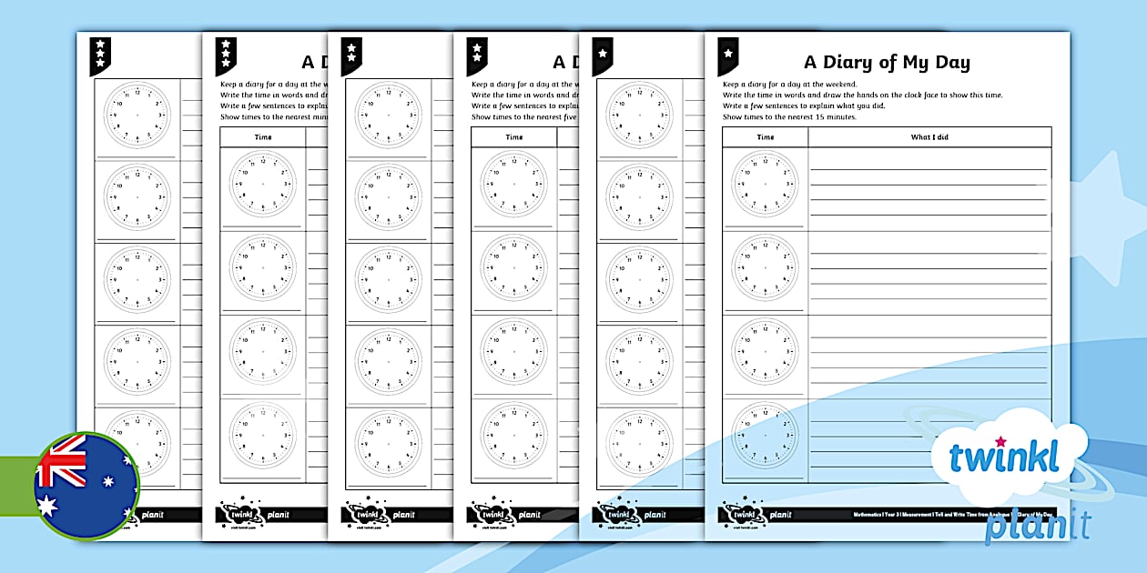 Yr 3 Measurement: Tell and Write Time from Analogue Home