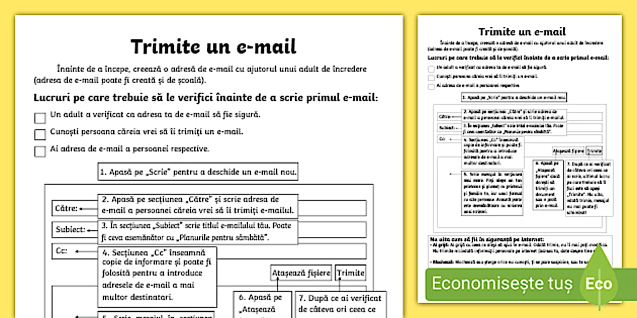 Structura unui e-mail (teacher made) - Twinkl