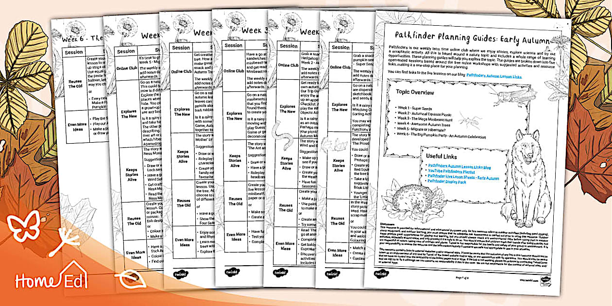 Pathfinders Planning Pack: Early Autumn (teacher made)