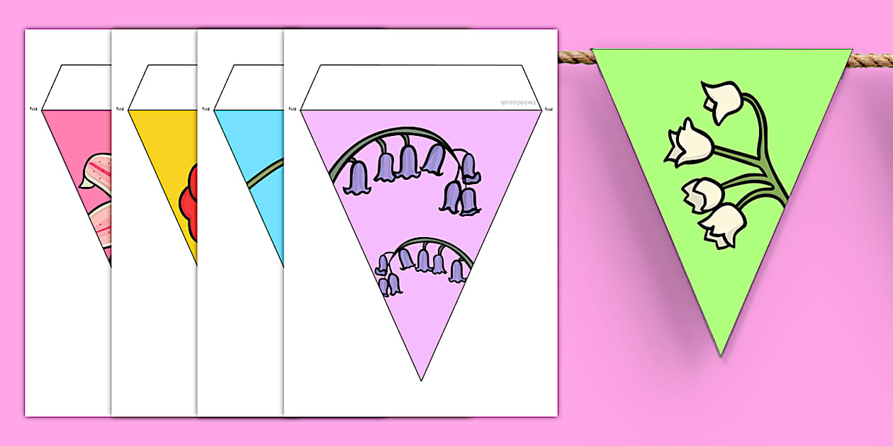 Flower Display Bunting (teacher made) - Twinkl