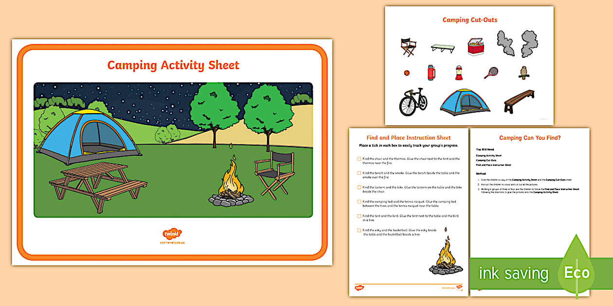 Camping Can You Find...? Activity Pack - English - Twinkl