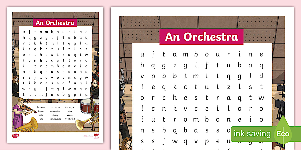 👉 Orchestra Word Search (teacher made) - Twinkl