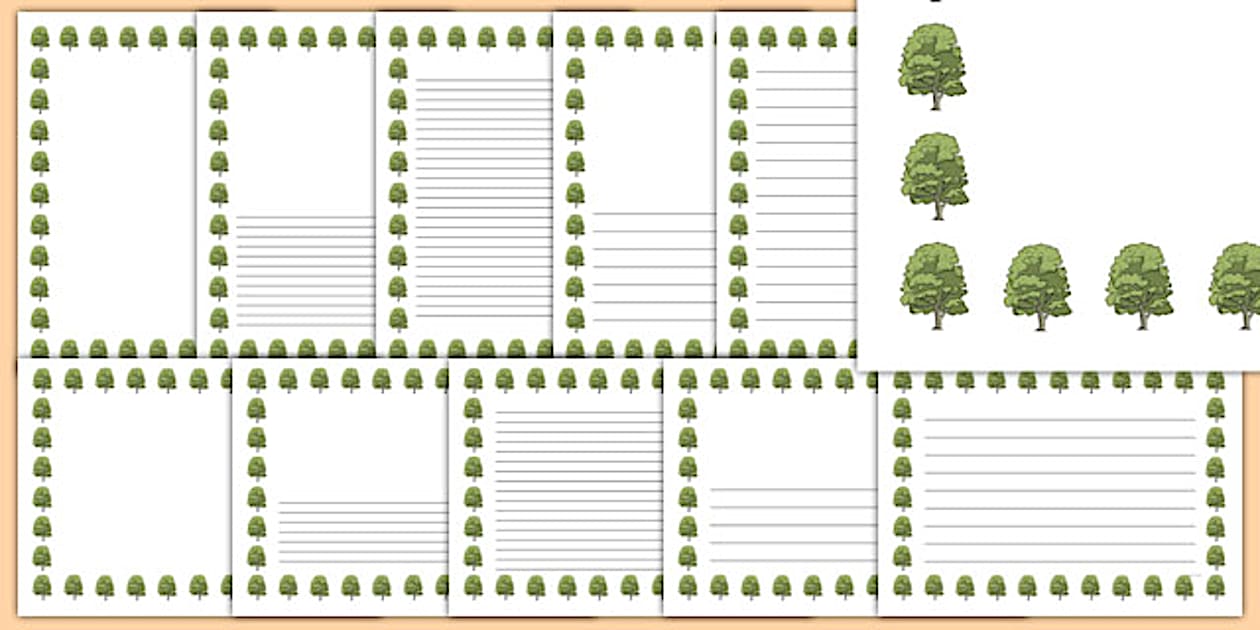 Ash Tree Themed Page Borders (teacher made) - Twinkl
