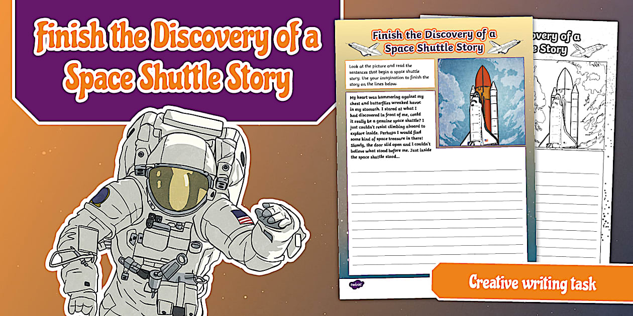 Finish the Discovery of a Space Shuttle Story Worksheet