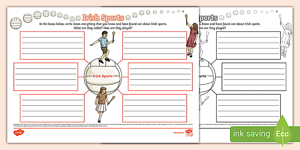 Irish Sports Mind Map (Lehrer gemacht) - Twinkl