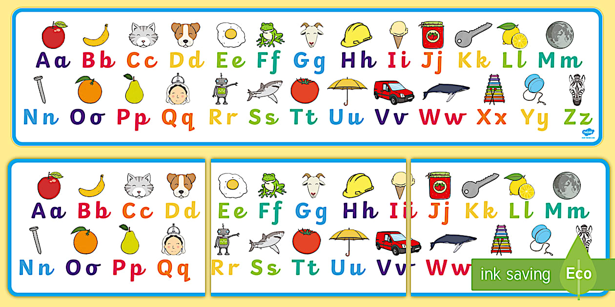 Precursive Alphabet Display Banner - Alphabet Display Banner