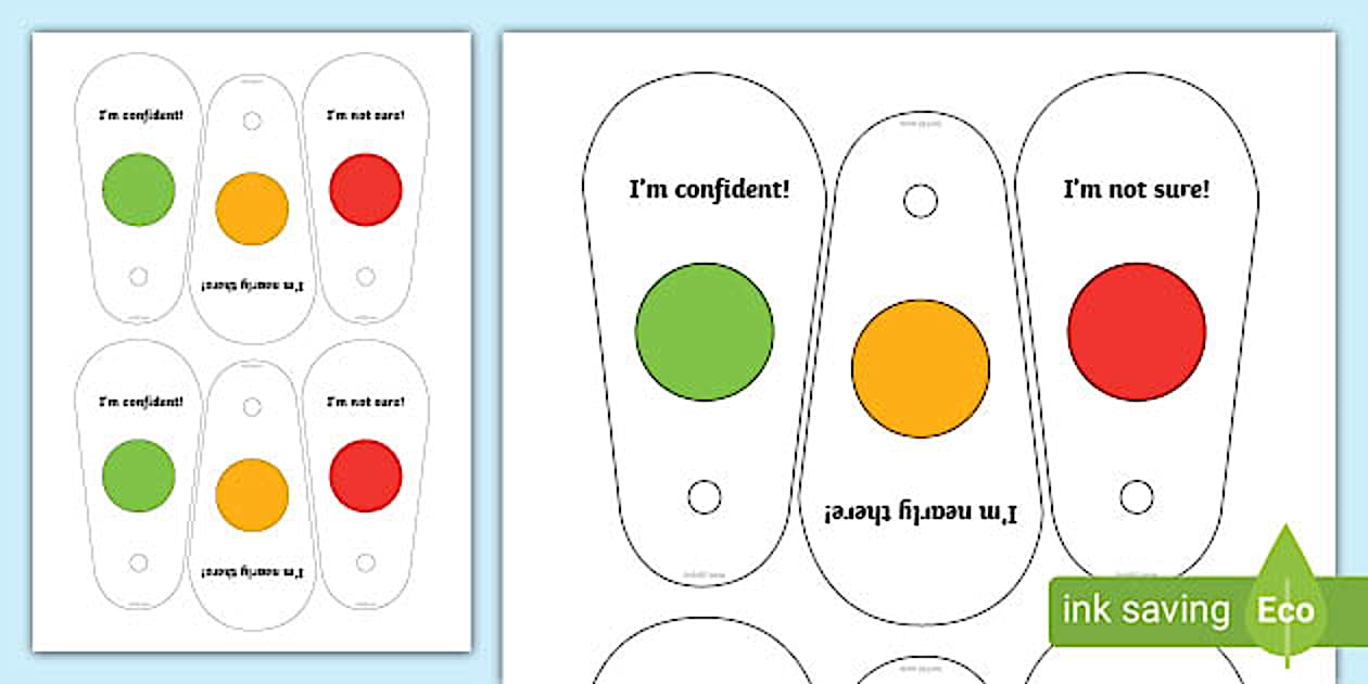Editable Traffic Light Communication Fans - Twinkl