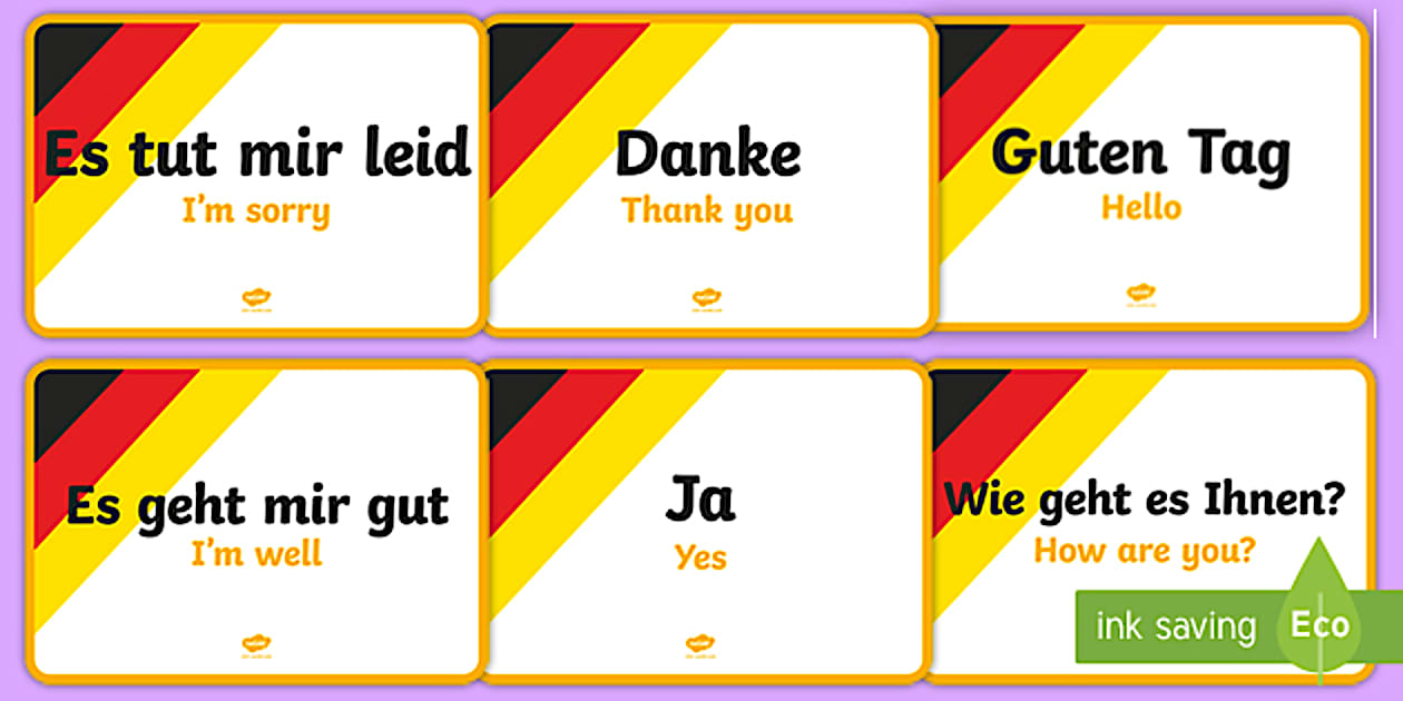 German Word Posters (teacher made) - Twinkl