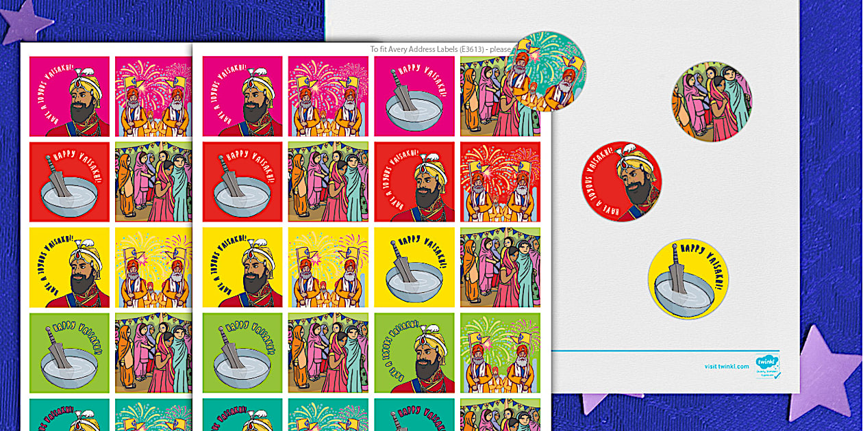 Vaisakhi - Printable Stickers (teacher made) - Twinkl