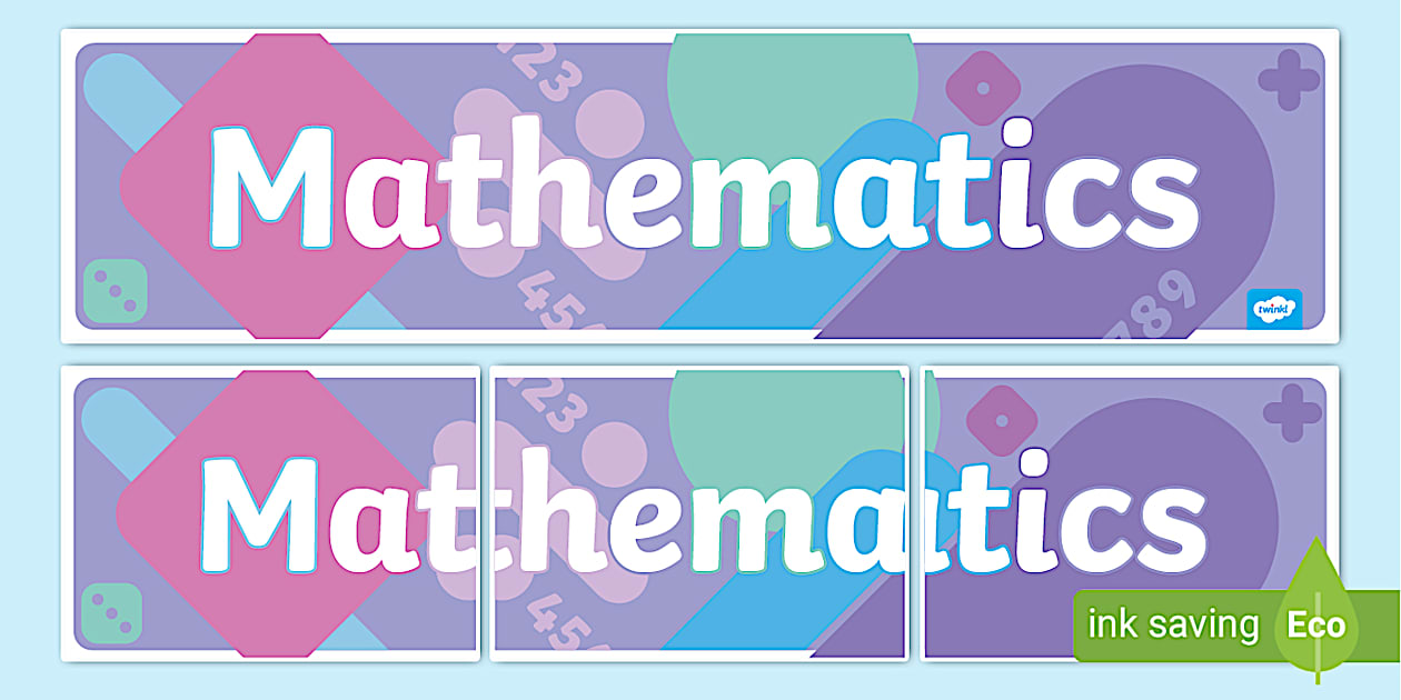 Cursive Mathematics Display Banner (teacher made) - Twinkl
