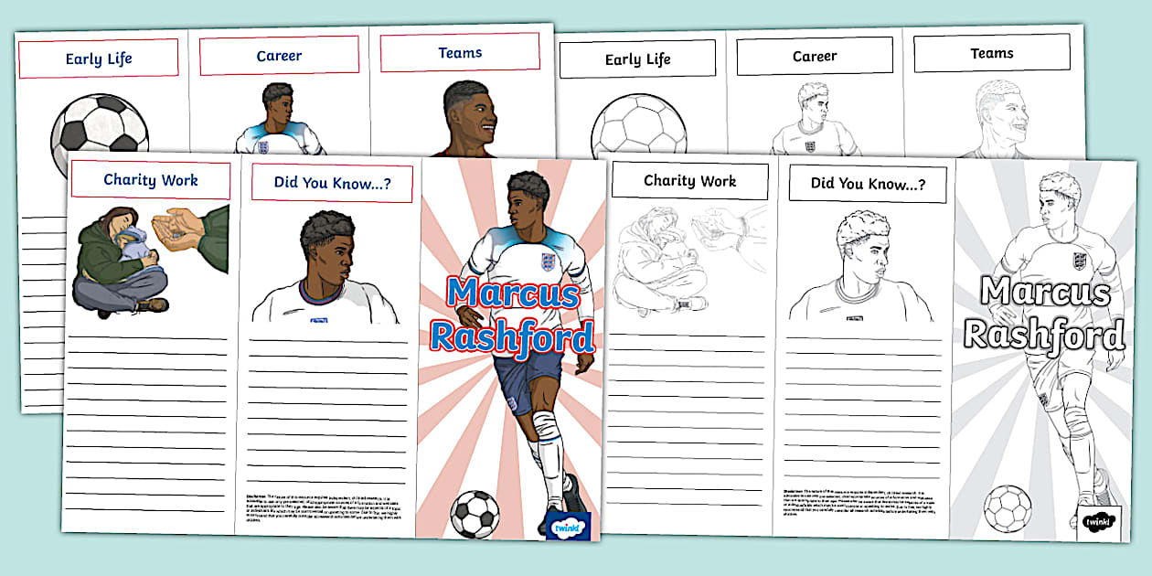 Marcus Rashford Leaflet Template (Teacher-Made) - Twinkl