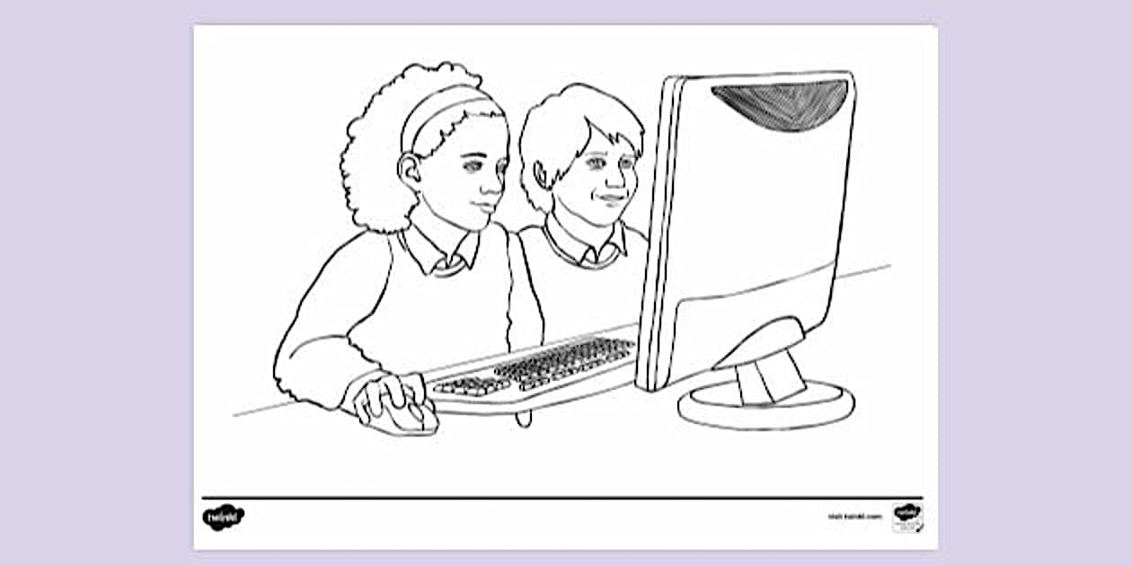 Internet Safety Colouring Sheet | Colouring Sheets - Twinkl