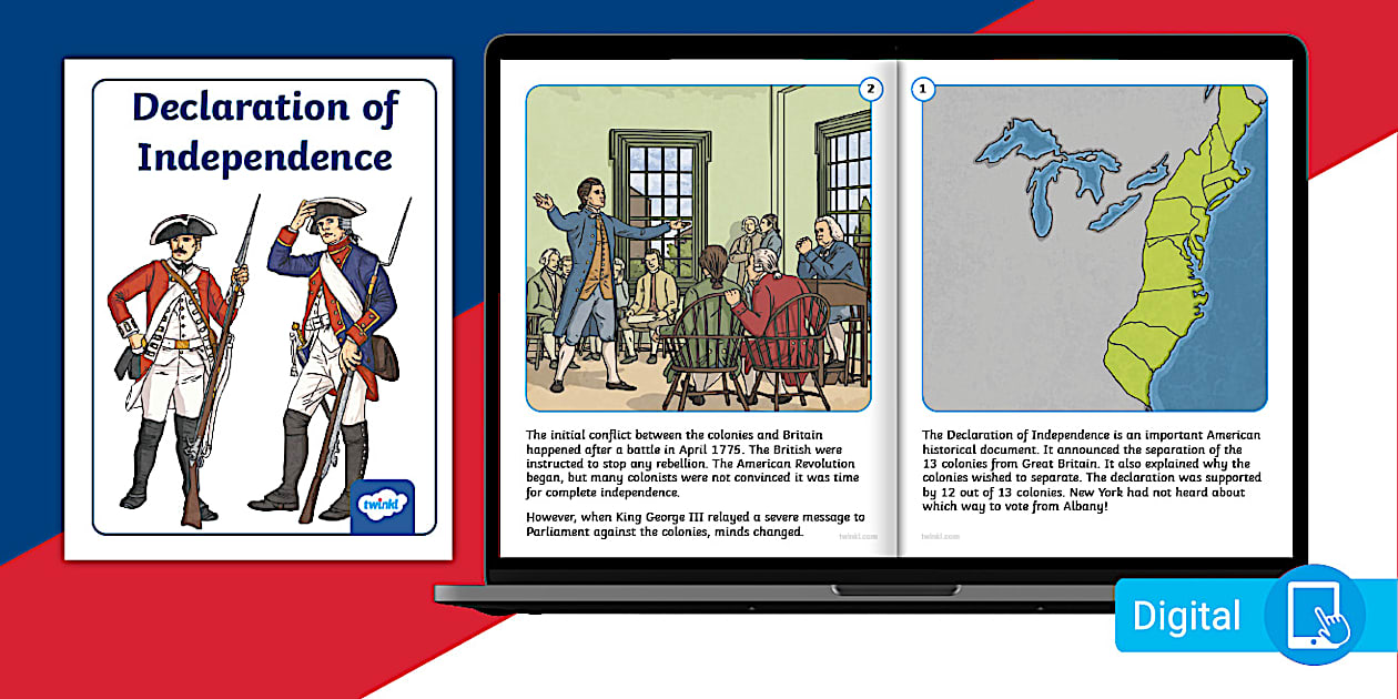 Declaration of Independence eBook for 3rd-5th Grade - Twinkl