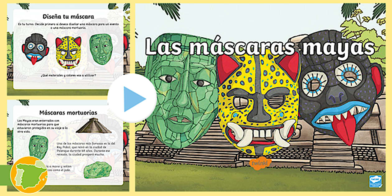 Presentación: Las máscaras mayas (teacher made) - Twinkl