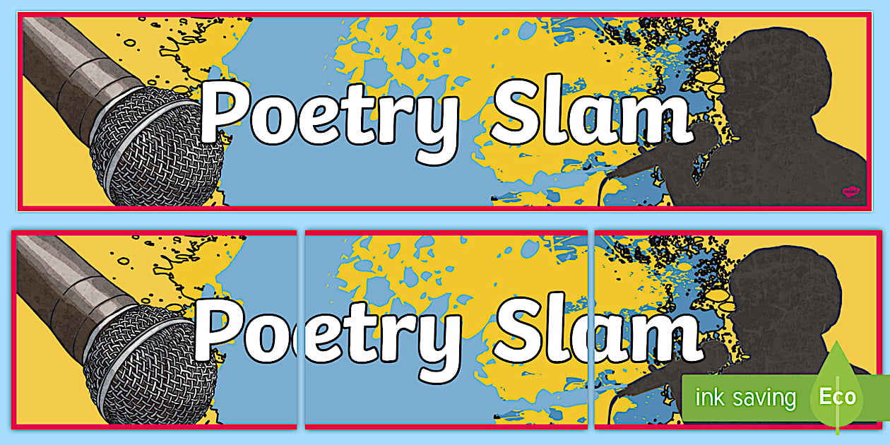 Poetry Slam Display Banner (teacher made) - Twinkl