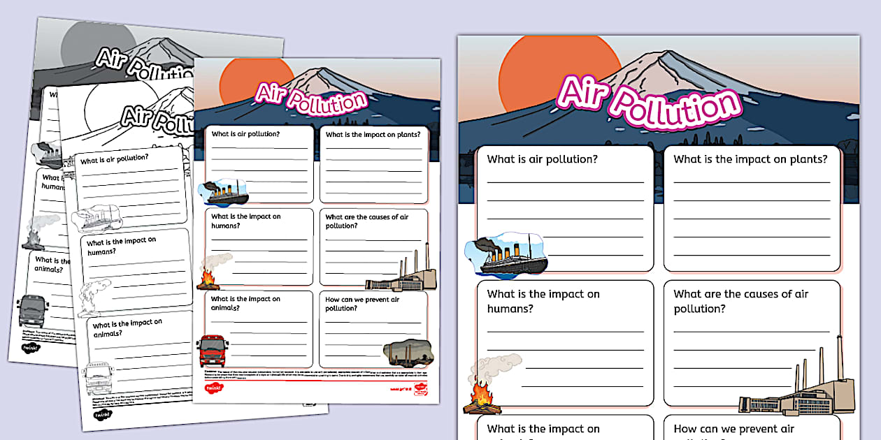 Air Pollution Fact File Template