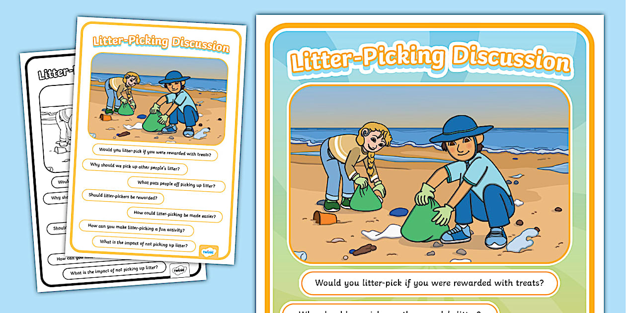 Litter Picking Discussion Picture Prompt (teacher made)