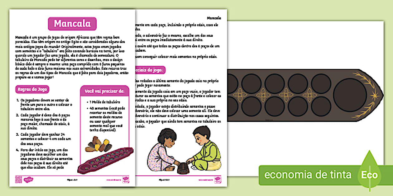 Jogo de tabuleiro - Mancala (l'enseignant a fait) - Twinkl