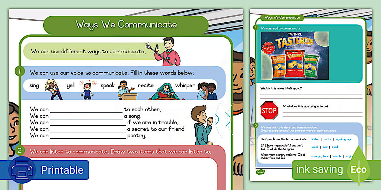 Ways We Communicate - Worksheet (Teacher-Made) - Twinkl