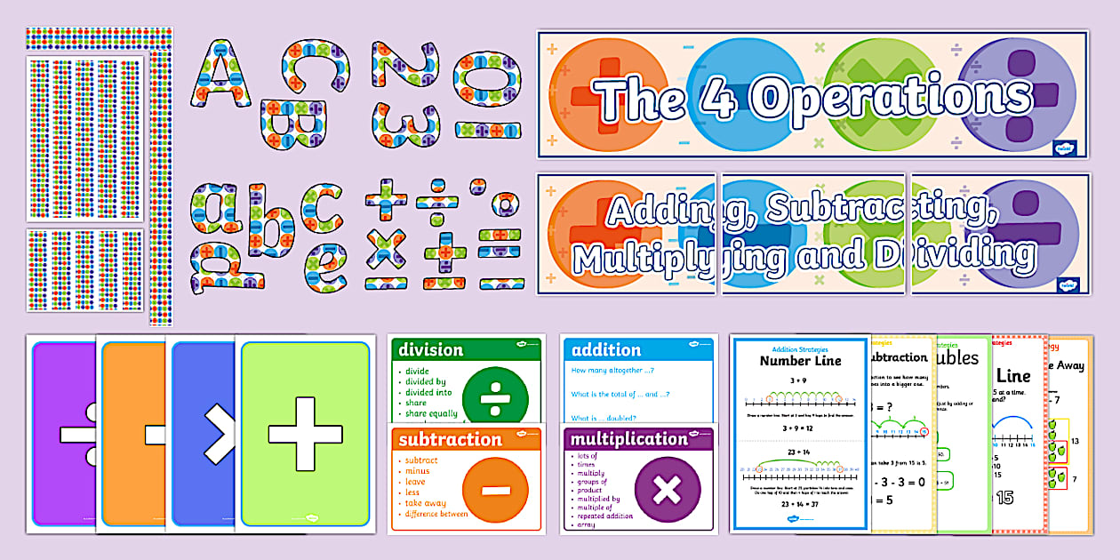 👉 KS2 The 4 Operations Display Pack - Maths - Twinkl