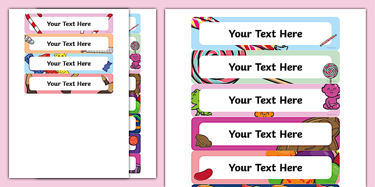👉 Sweets Themed Group Drawer Labels - (teacher made)