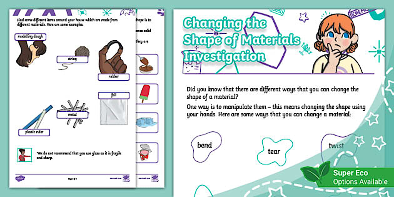 Changing the Shape of Materials Investigation (Ages 6 - 7)