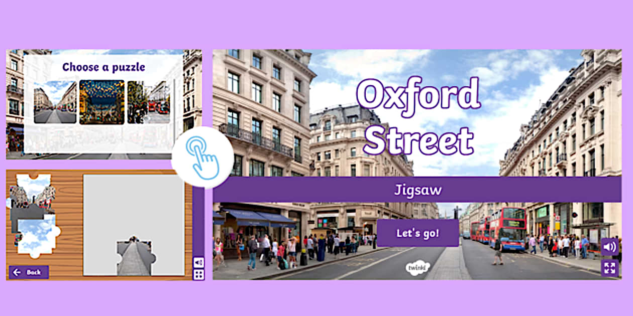 Oxford Street Interactive Jigsaw (teacher made) - Twinkl