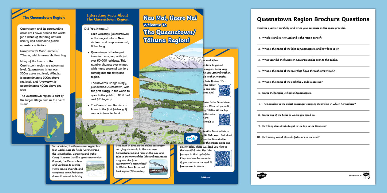Queenstown Region -New Zealand Summer Holiday Hot Spots Brochures
