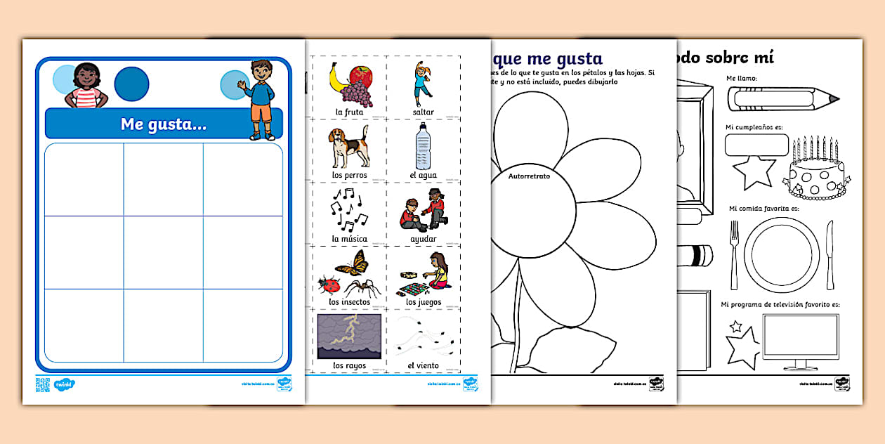 Paquete de actividades: Todo sobre mí - Twinkl