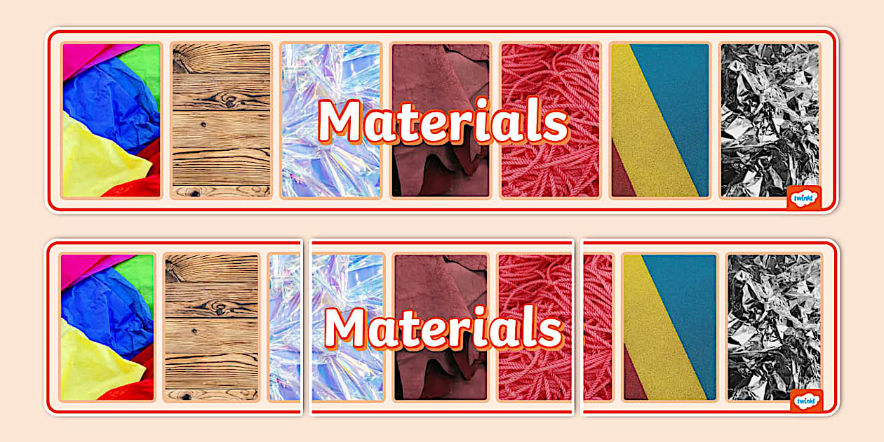 Materials Photo Display Banner (teacher made) - Twinkl