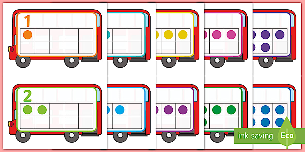 Ten Frame Bus Poster Templates - Parents - EYLF - Twinkl