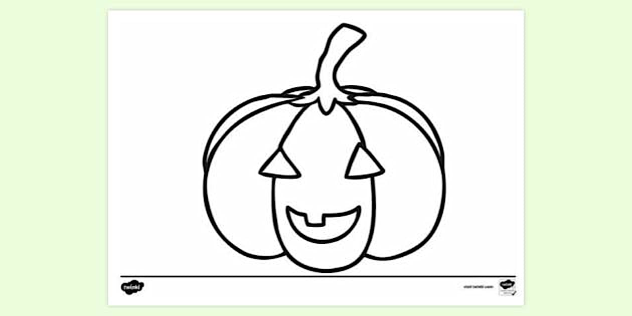 Pumpkin Colouring Page Activity - Educational Resources