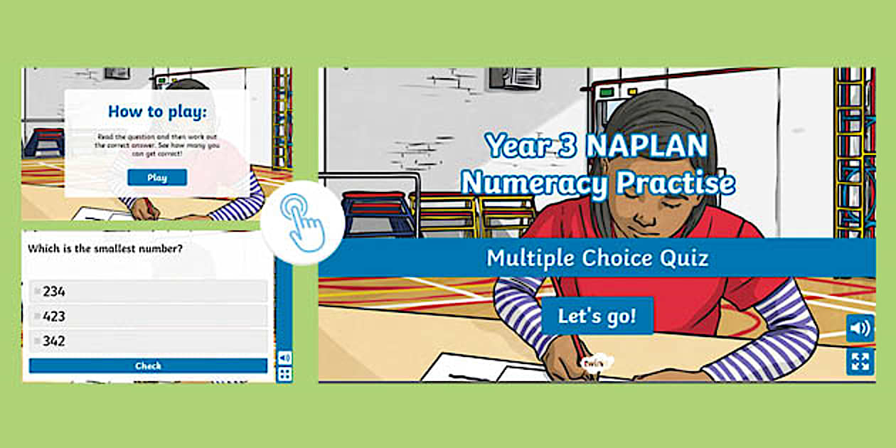 NAPLAN Maths Year 3 - Multiple-Choice Quiz | Twinkl - Twinkl