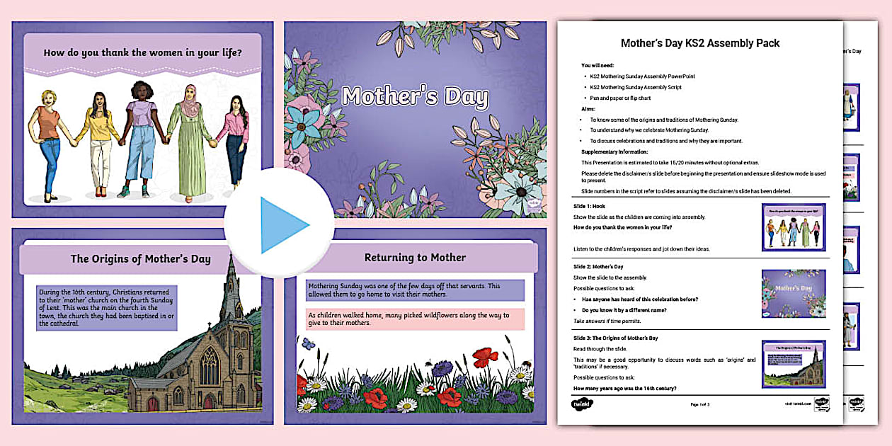 KS2 Mother's Day Assembly Pack (teacher made) - Twinkl