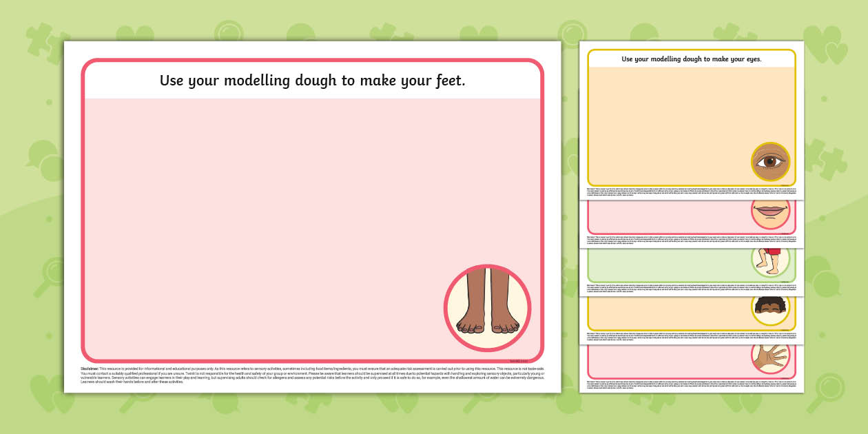 Parts of my Body Modelling Dough Mats (teacher made)